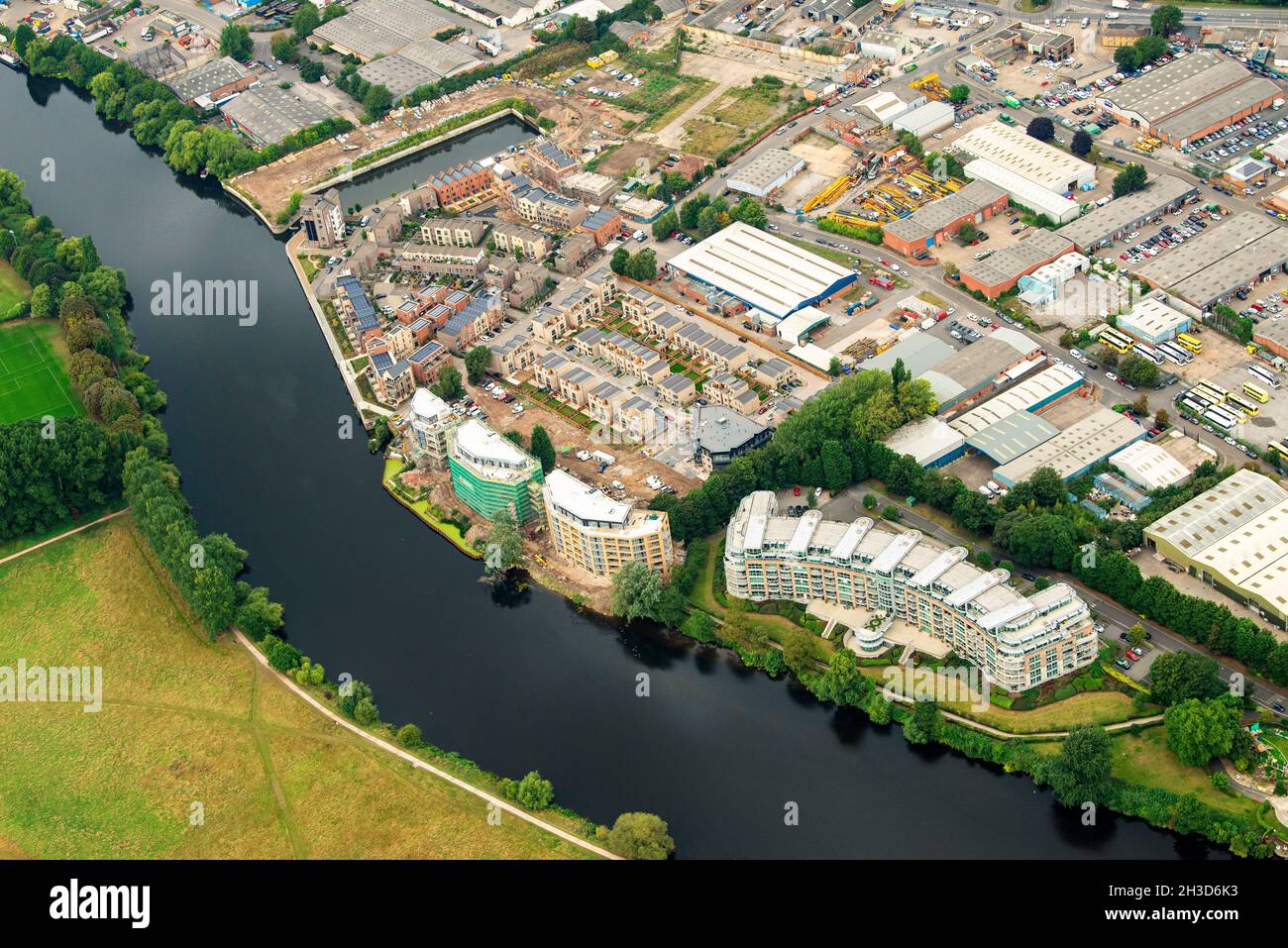 Aerial image of the Trent Basin Development, Nottingham Nottinghamshire ...