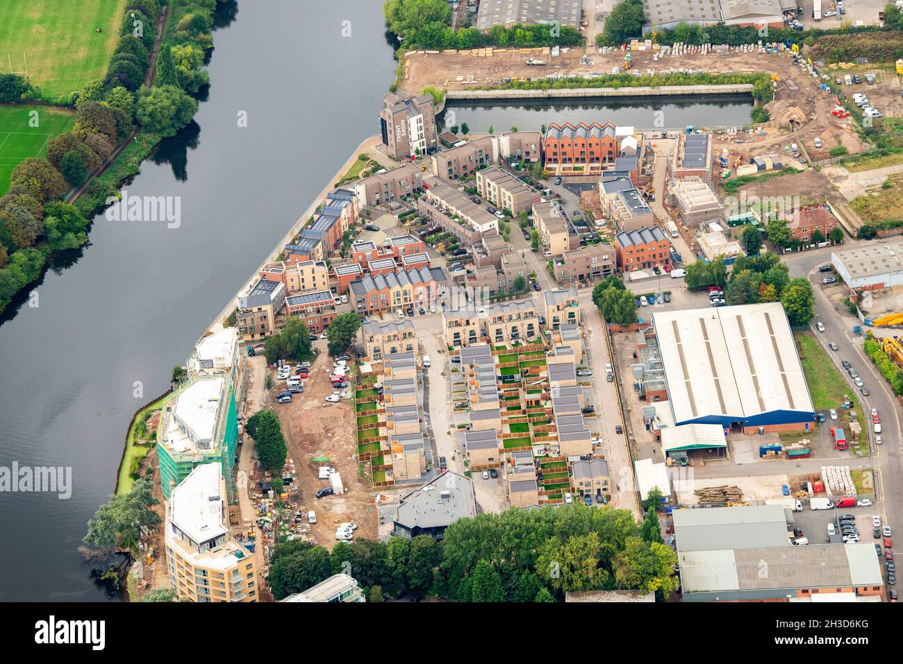 Aerial image of the Trent Basin Development, Nottingham Nottinghamshire ...