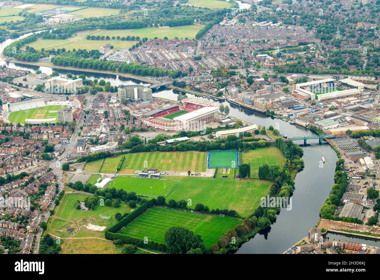 Aerial image of Lady Bay and the River Trent, Nottingham ...