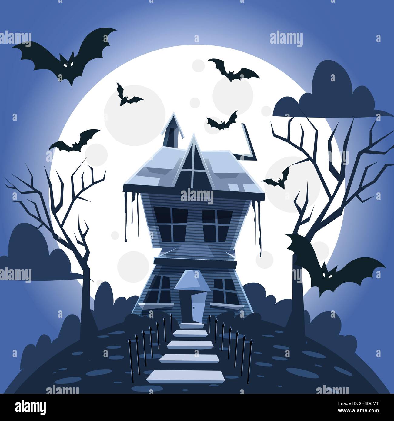 halloween festival house design vector illustration Stock Vector Image ...