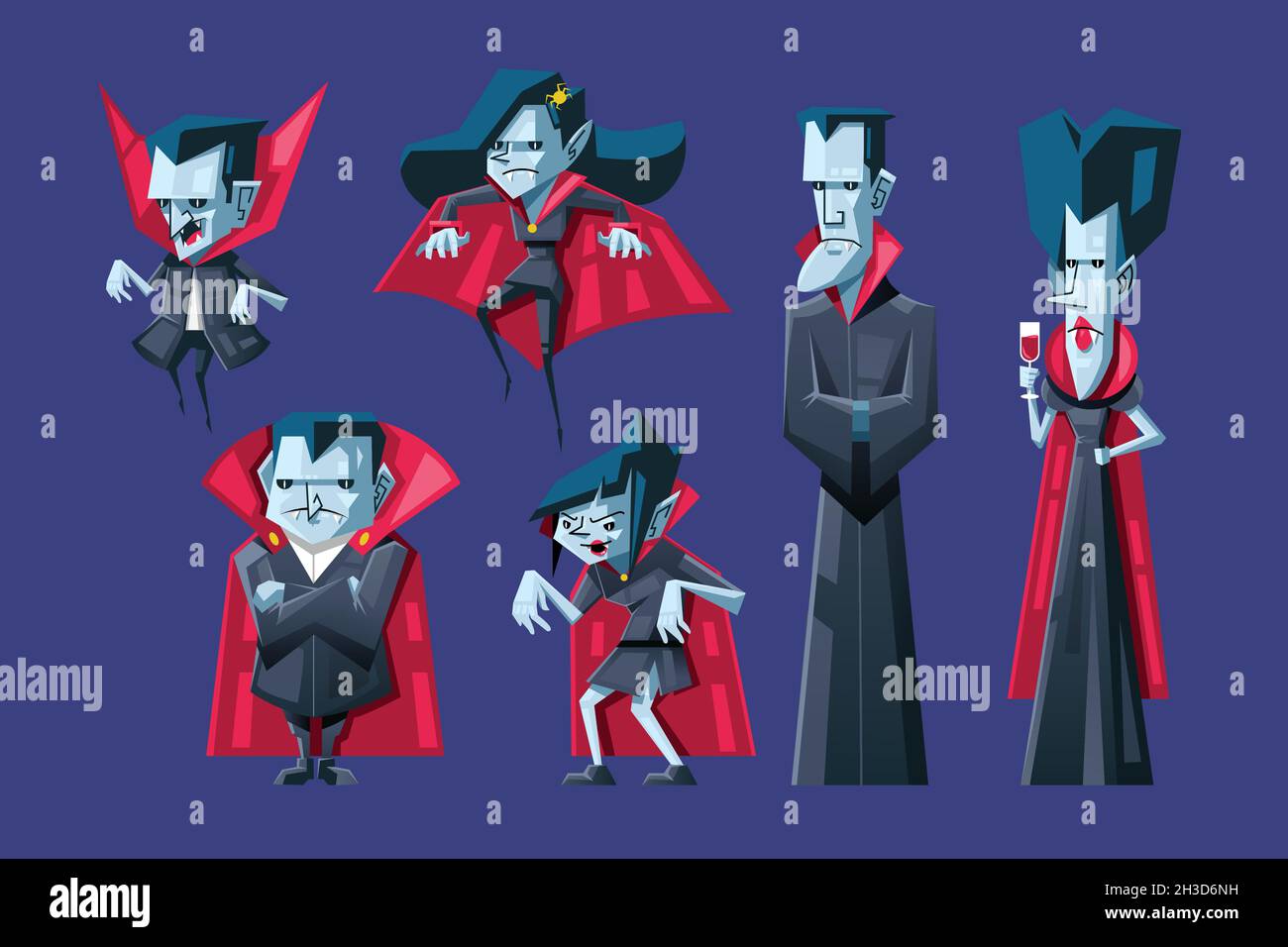 halloween festival vampire character design vector illustration Stock ...