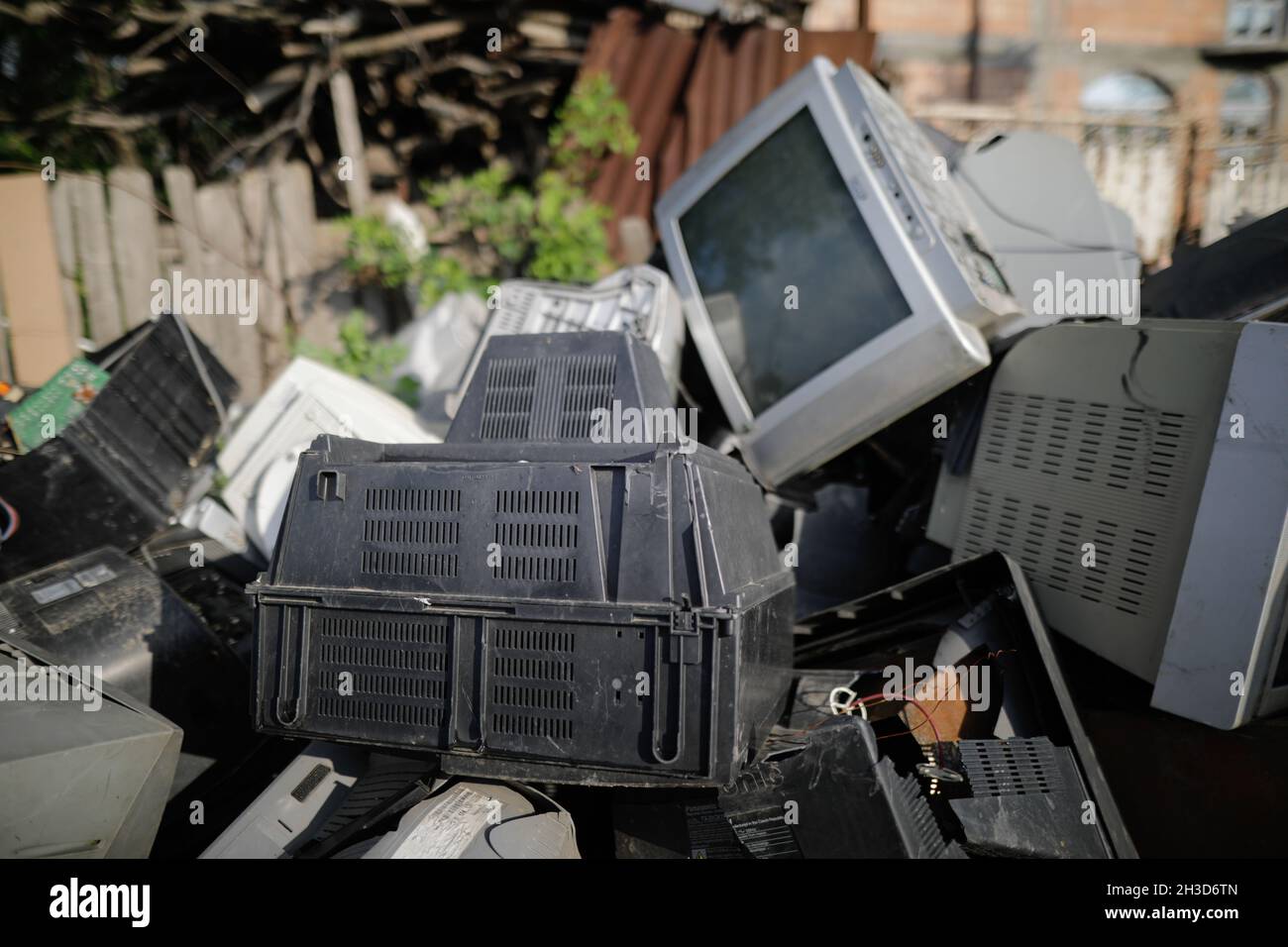 Old televisions household waste recycling hi-res stock photography and ...