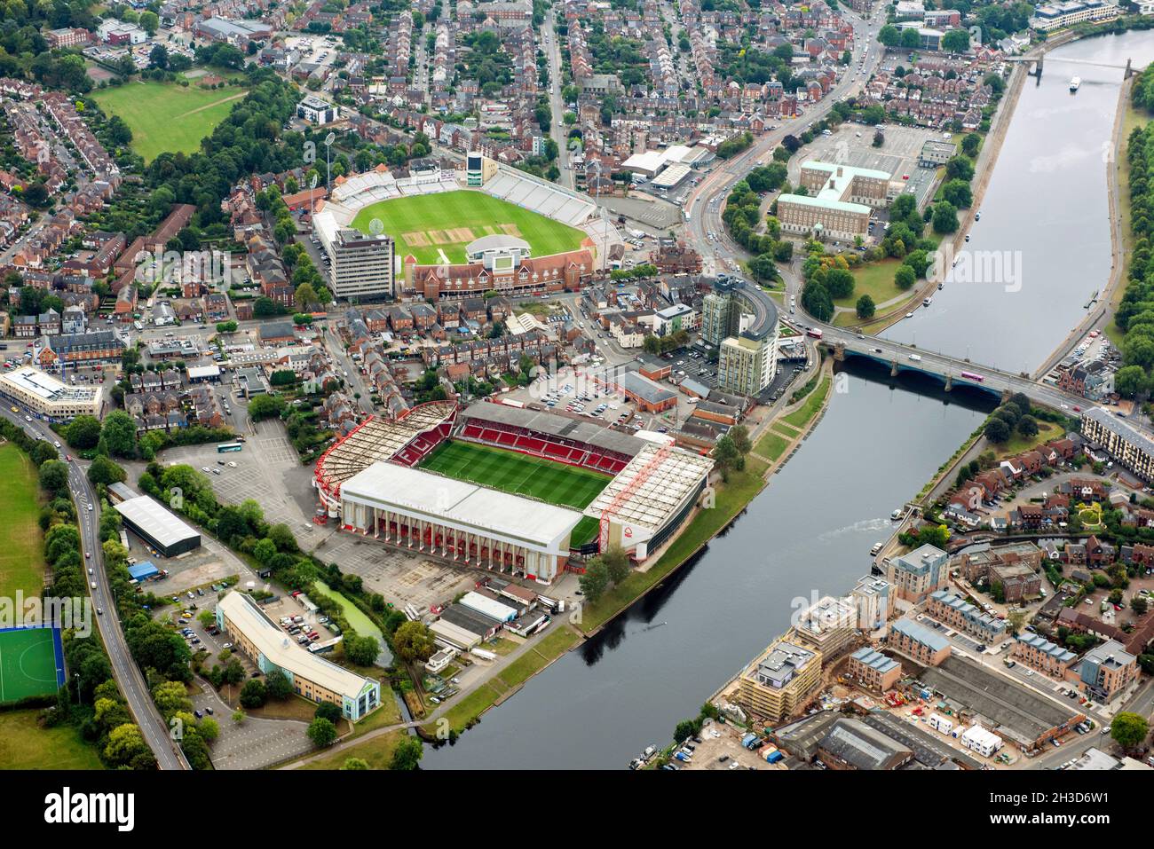 Aerial image of Trent Bridge, Nottingham Nottinghamshire England UK ...