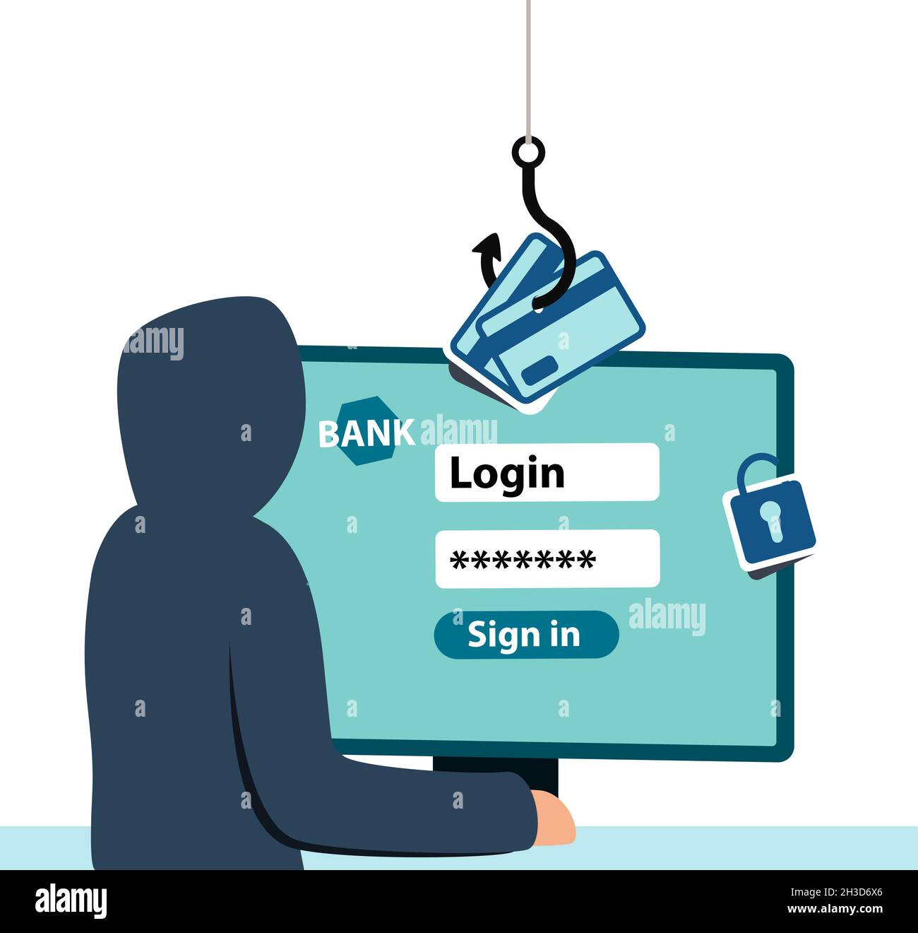 Cybercrime cracking Stock Vector Images - Alamy