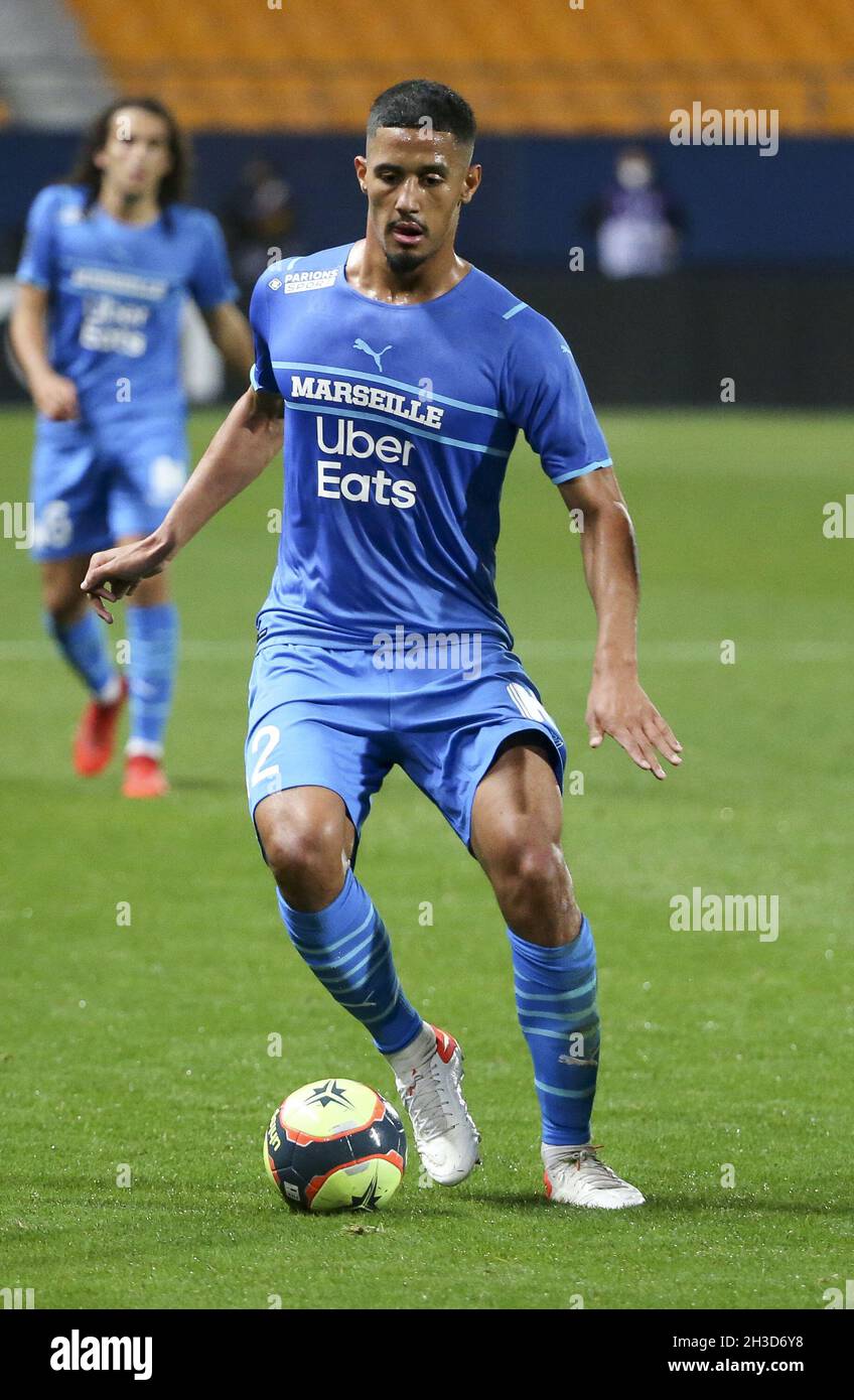 William Saliba of Marseille during the French championship Ligue 1 ...