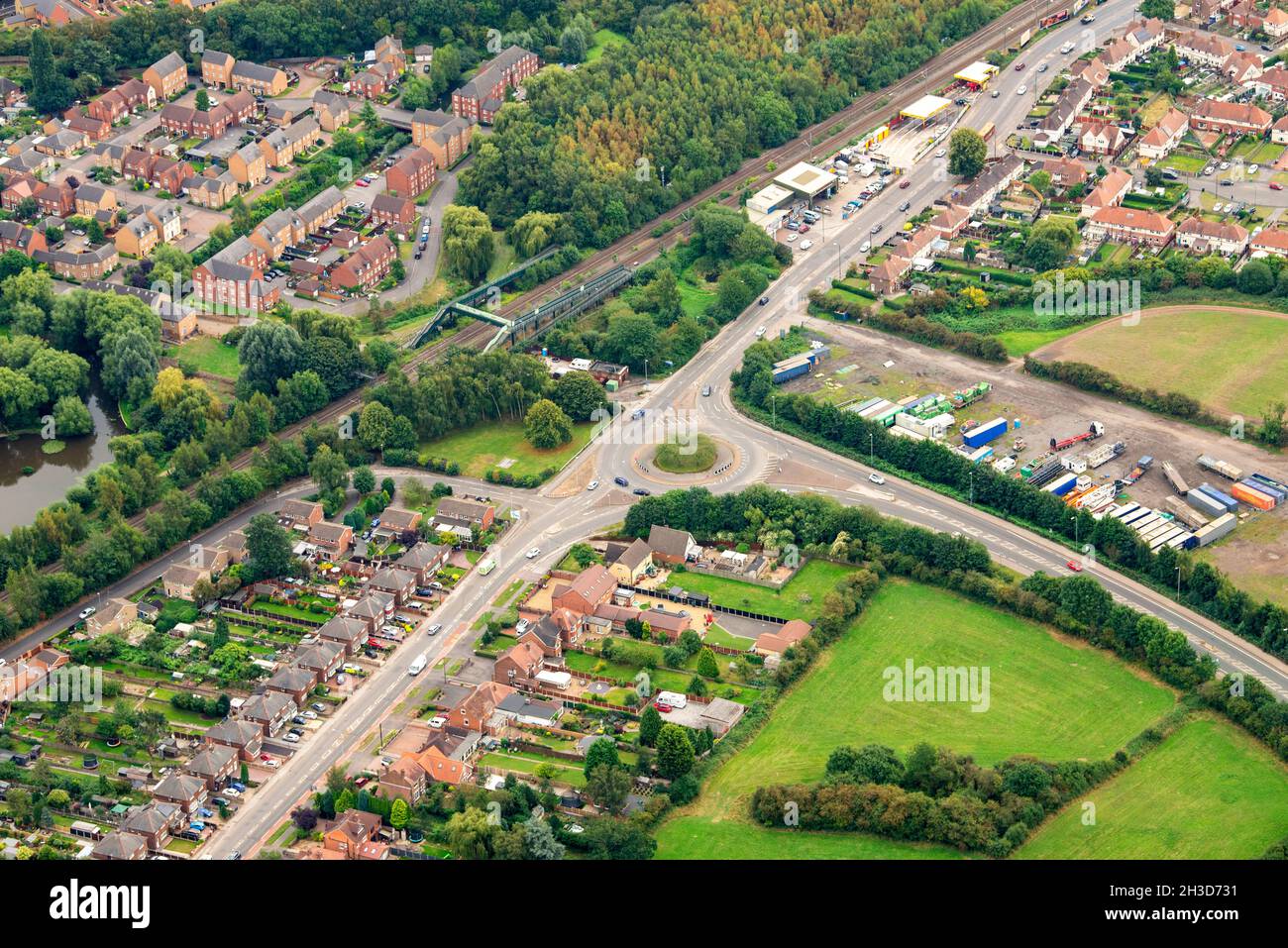 Aerial Image of Bulwell Nottinghamshire England UK Stock Photo - Alamy