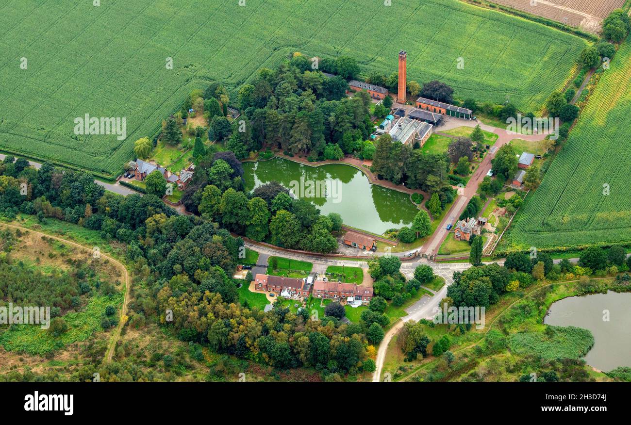 Aerial image of Papplewick Pumping Station, Nottinghamshire England UK ...