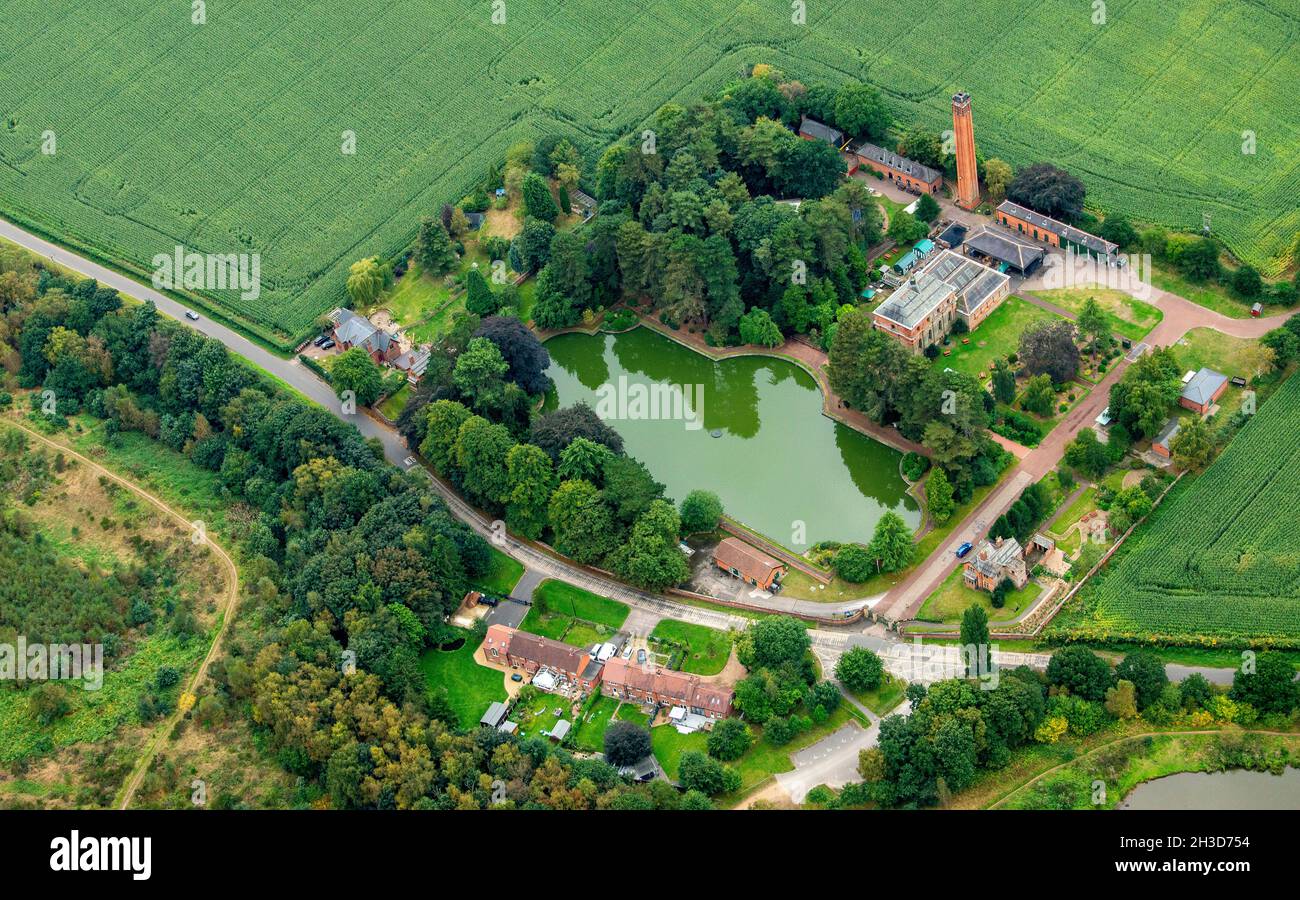 Aerial image of Papplewick Pumping Station, Nottinghamshire England UK ...