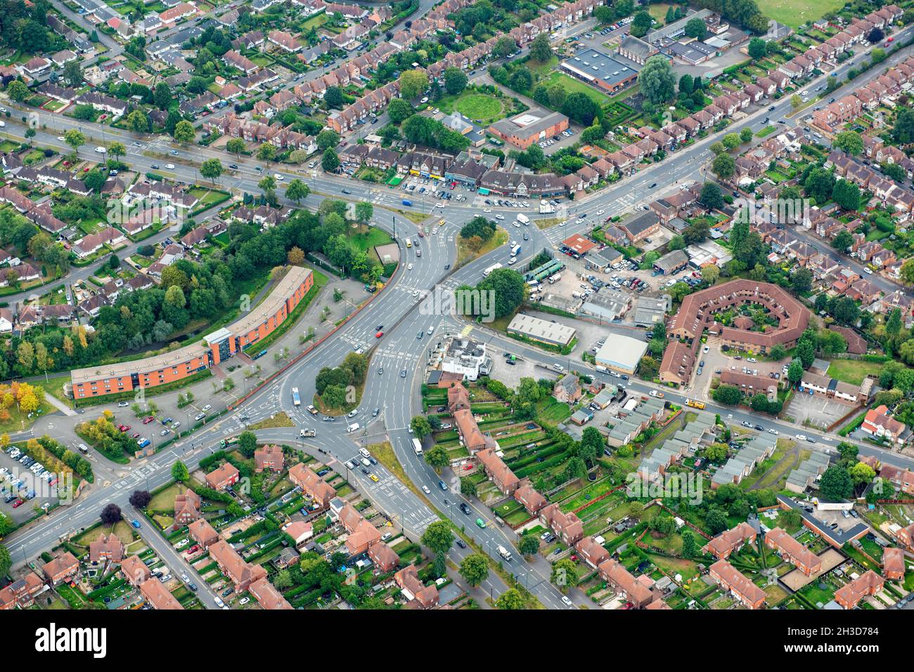 Aerial image of the Crown Island in Nottingham, Nottinghamshire England ...