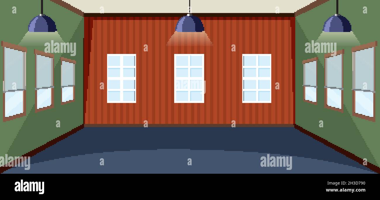 Empty room interior design illustration Stock Vector Image & Art - Alamy