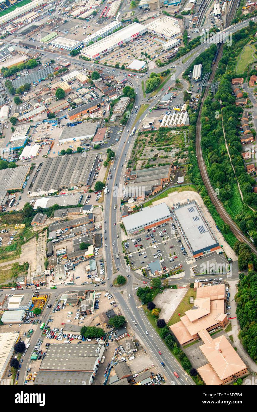 Aerial Image of Daleside Road in Nottingham Nottinghamshire England UK ...