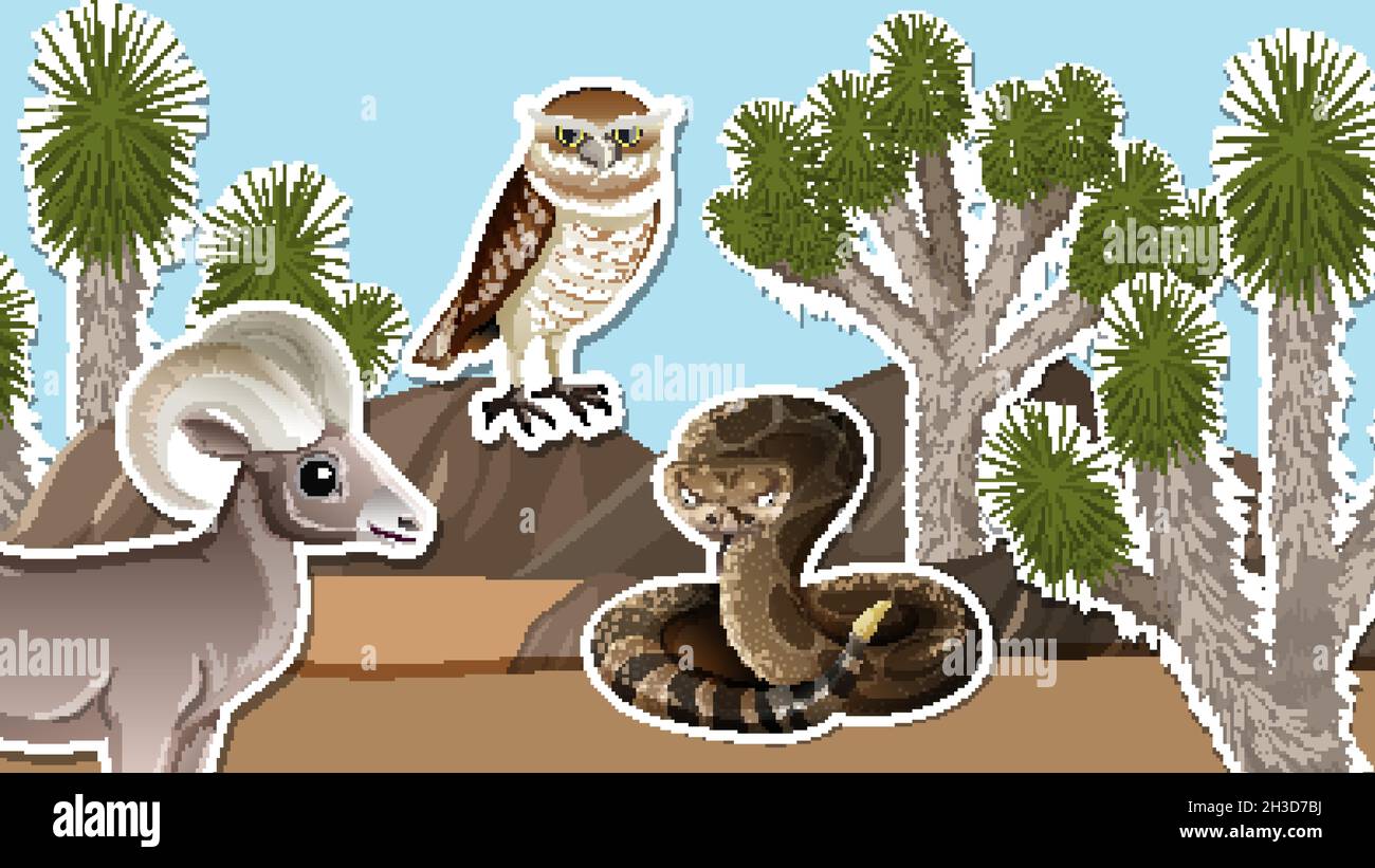 Desert animals illustration hi-res stock photography and images - Alamy