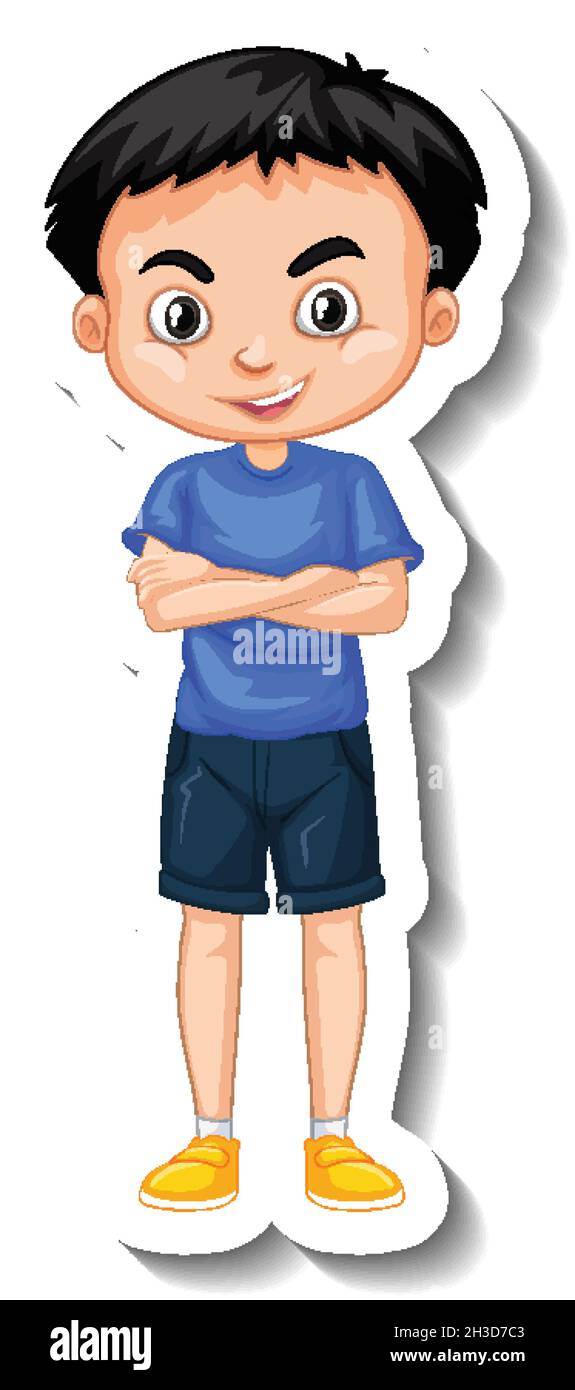 Boy wears blue Stock Vector Images - Alamy
