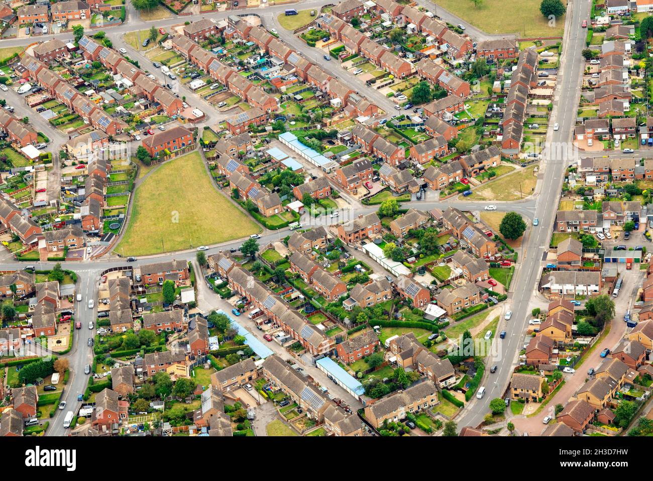 Aerial image of Calverton, Nottinghamshire England UK Stock Photo - Alamy