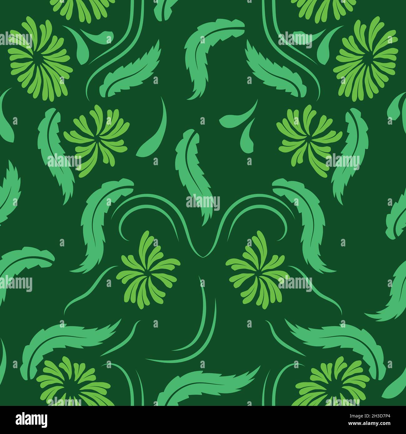 Floral pattern with flowers and leaves Fantasy flowers Abstract Floral ...