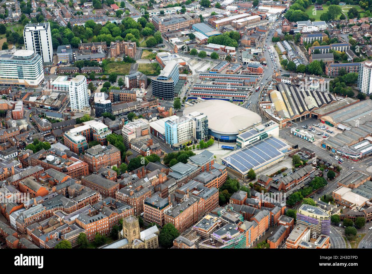 Aerial image of Nottingham City and Sneinton, Nottinghamshire England ...