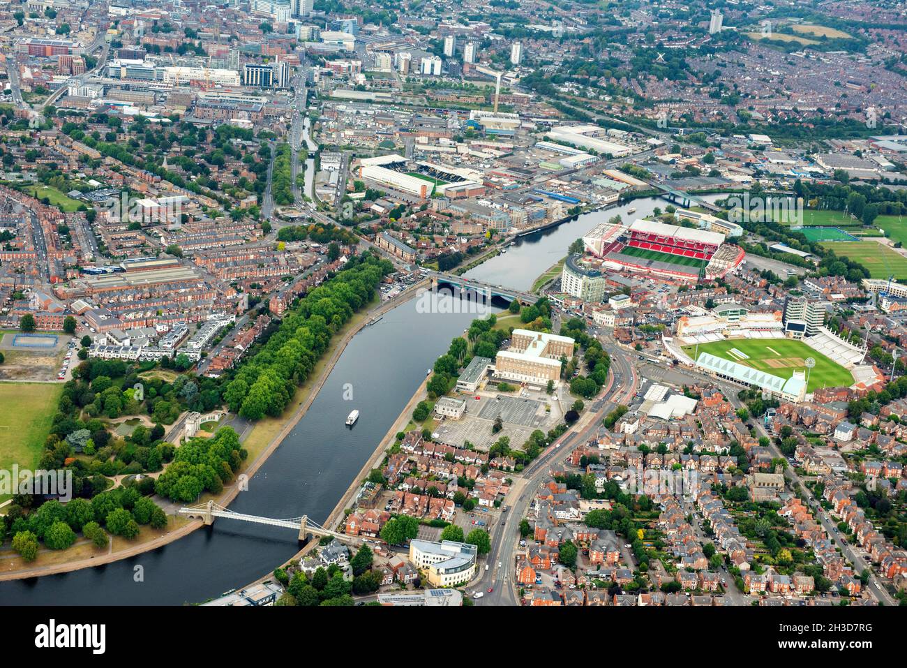 Aerial image of Trent Bridge, Nottingham Nottinghamshire England UK ...