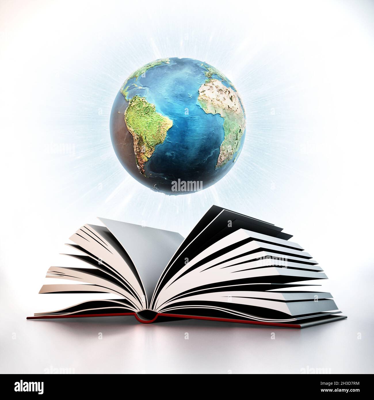 Book world map illustration hi-res stock photography and images - Alamy