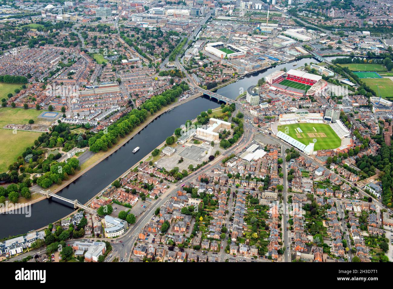 Aerial image of Trent Bridge, Nottingham Nottinghamshire England UK ...