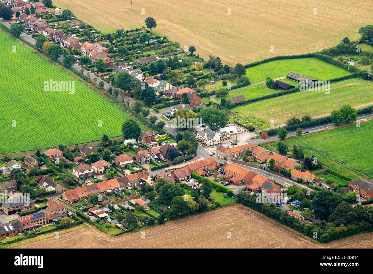 Aerial Image of Papplewick in Nottinghamshire England UK Stock Photo ...