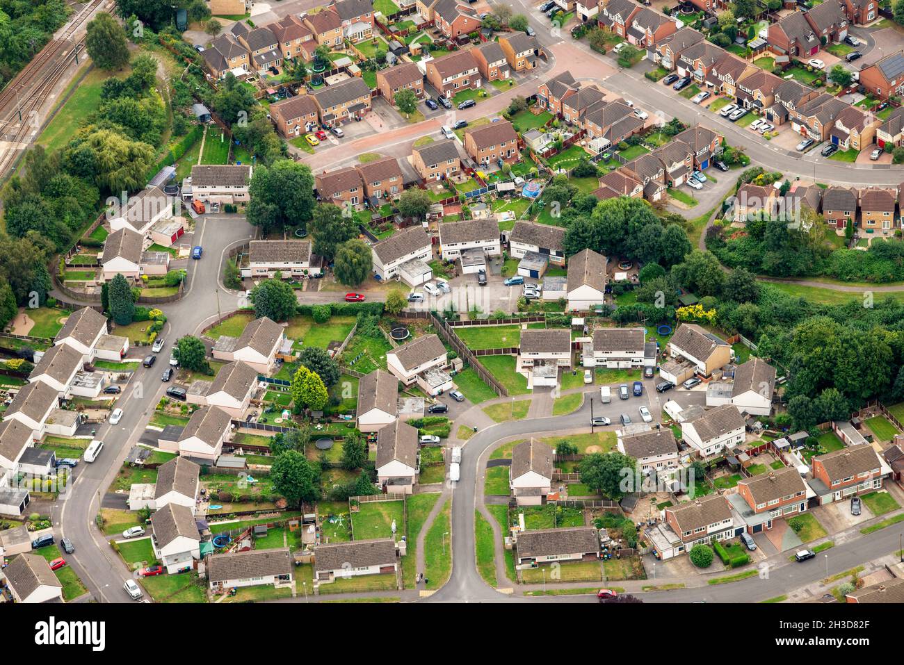 Aerial Image of Hucknall in Nottinghamshire England UK Stock Photo - Alamy