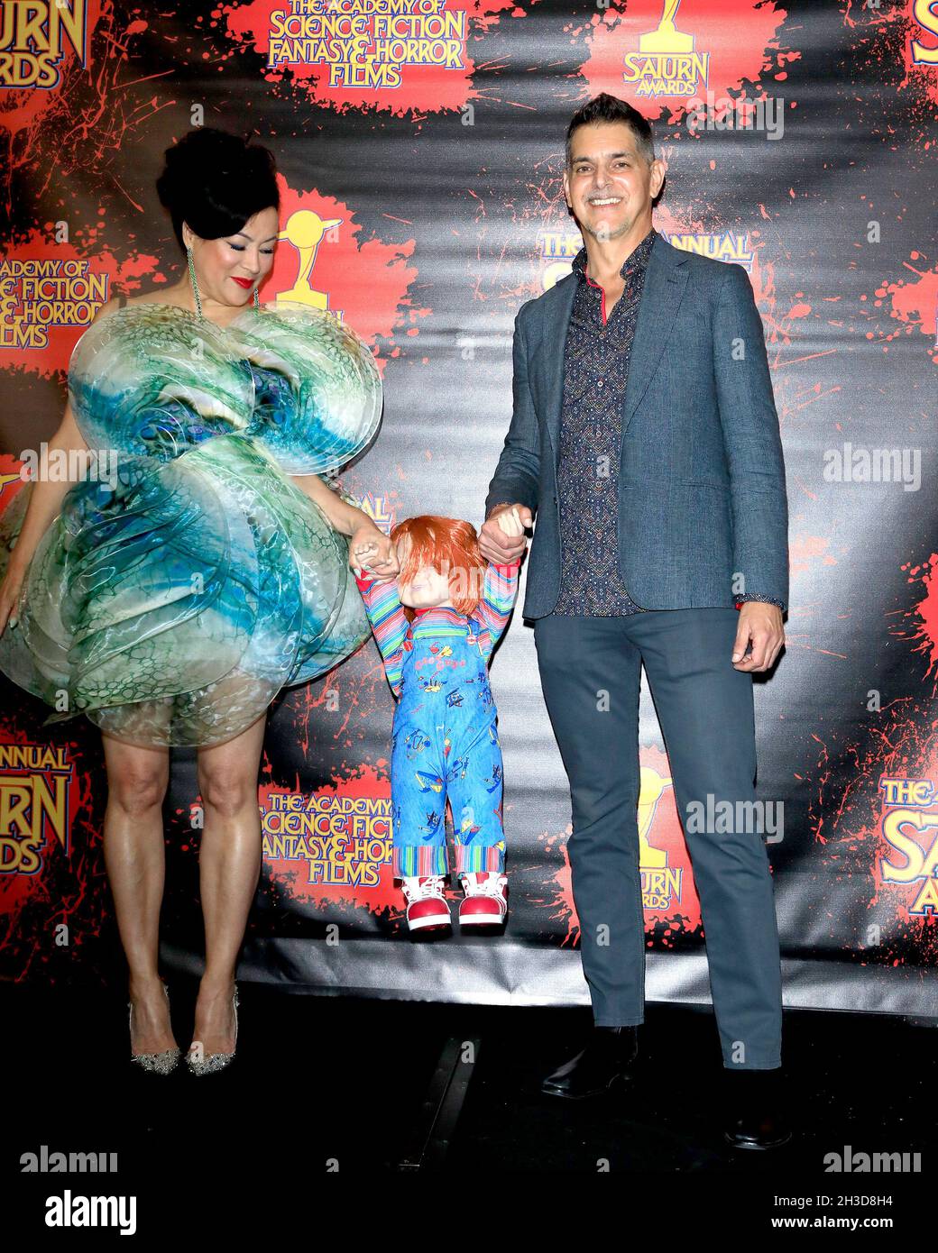 LOS ANGELES - OCT 26: Jennifer Tilly, Don Mancini, Chucky Doll at the ...