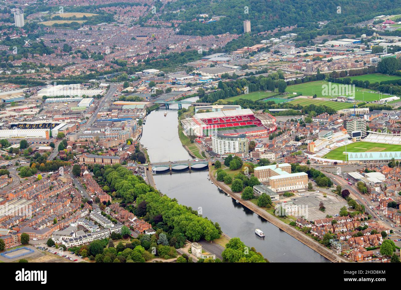Aerial image of Trent Bridge, Nottingham Nottinghamshire England UK ...