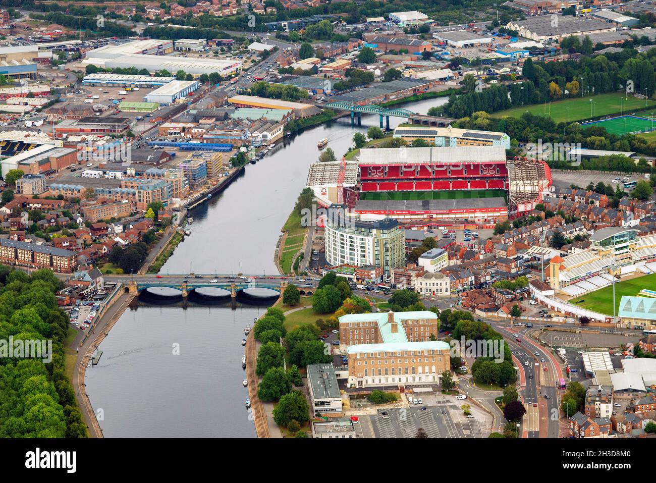 Aerial image of Trent Bridge, Nottingham Nottinghamshire England UK ...