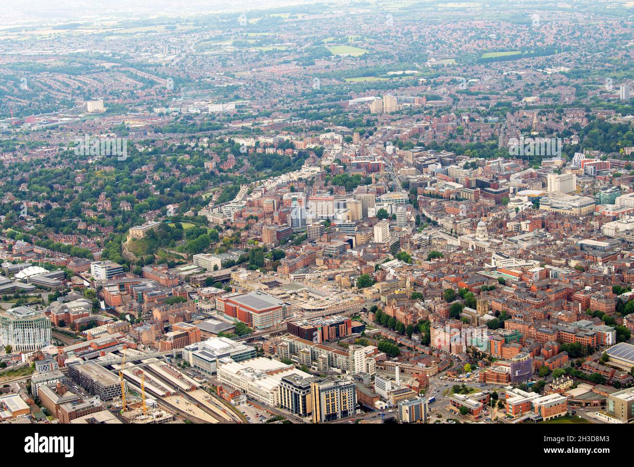 Aerial image of Nottingham City Centre, Nottinghamshire England UK ...