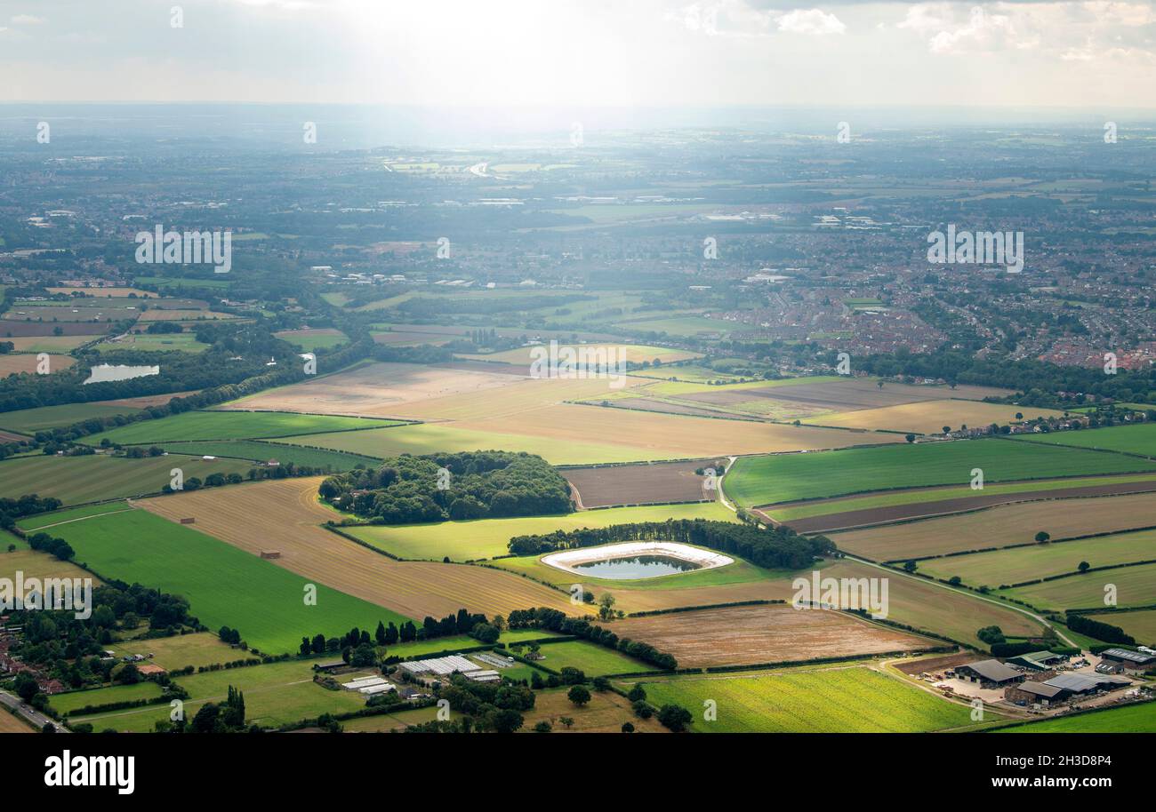 Aerial Image of the Papplewick area of Nottinghamshire England UK Stock ...
