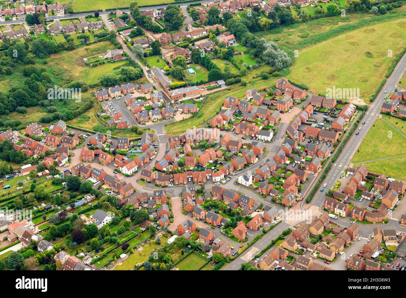 Aerial Image of Hucknall in Nottinghamshire England UK Stock Photo - Alamy
