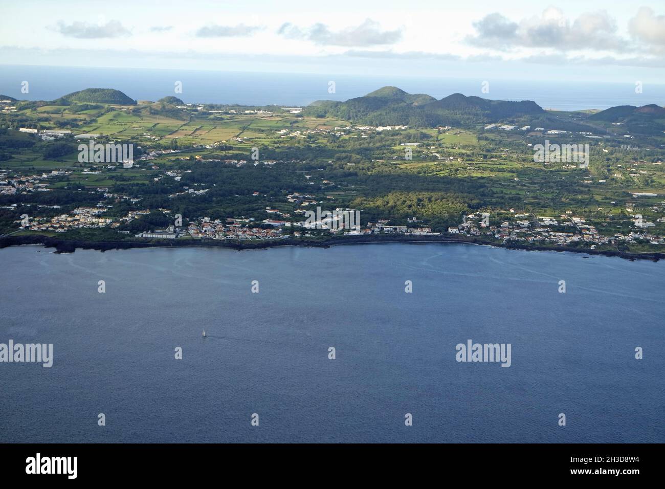 aerial from azores island sao miguel Stock Photo - Alamy