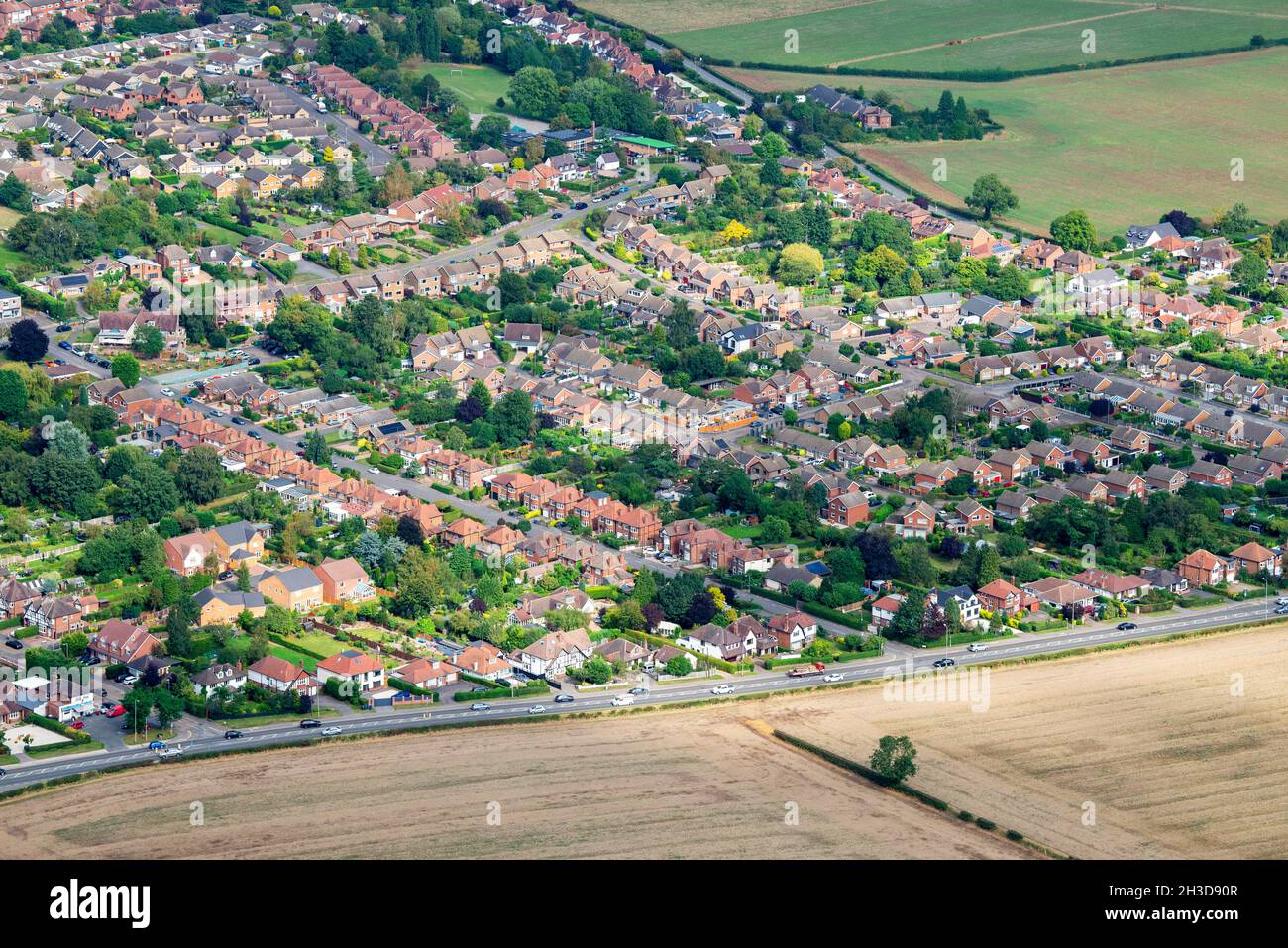 Aerial Image of Tollerton in Nottinghamshire England UK Stock Photo - Alamy