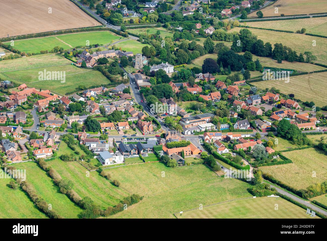 Aerial Image of Plumtree Nottinghamshire England UK Stock Photo - Alamy