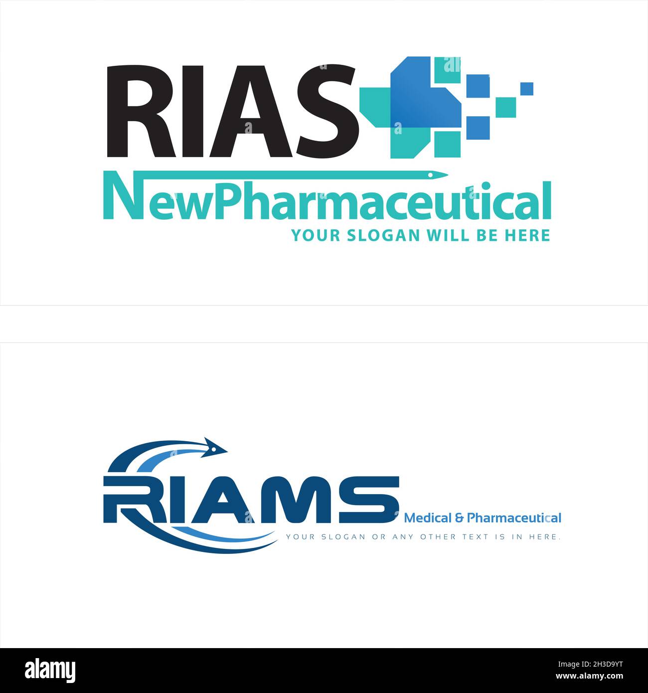 Modern medical pharmaceutical cross health wordmark icon logo design ...