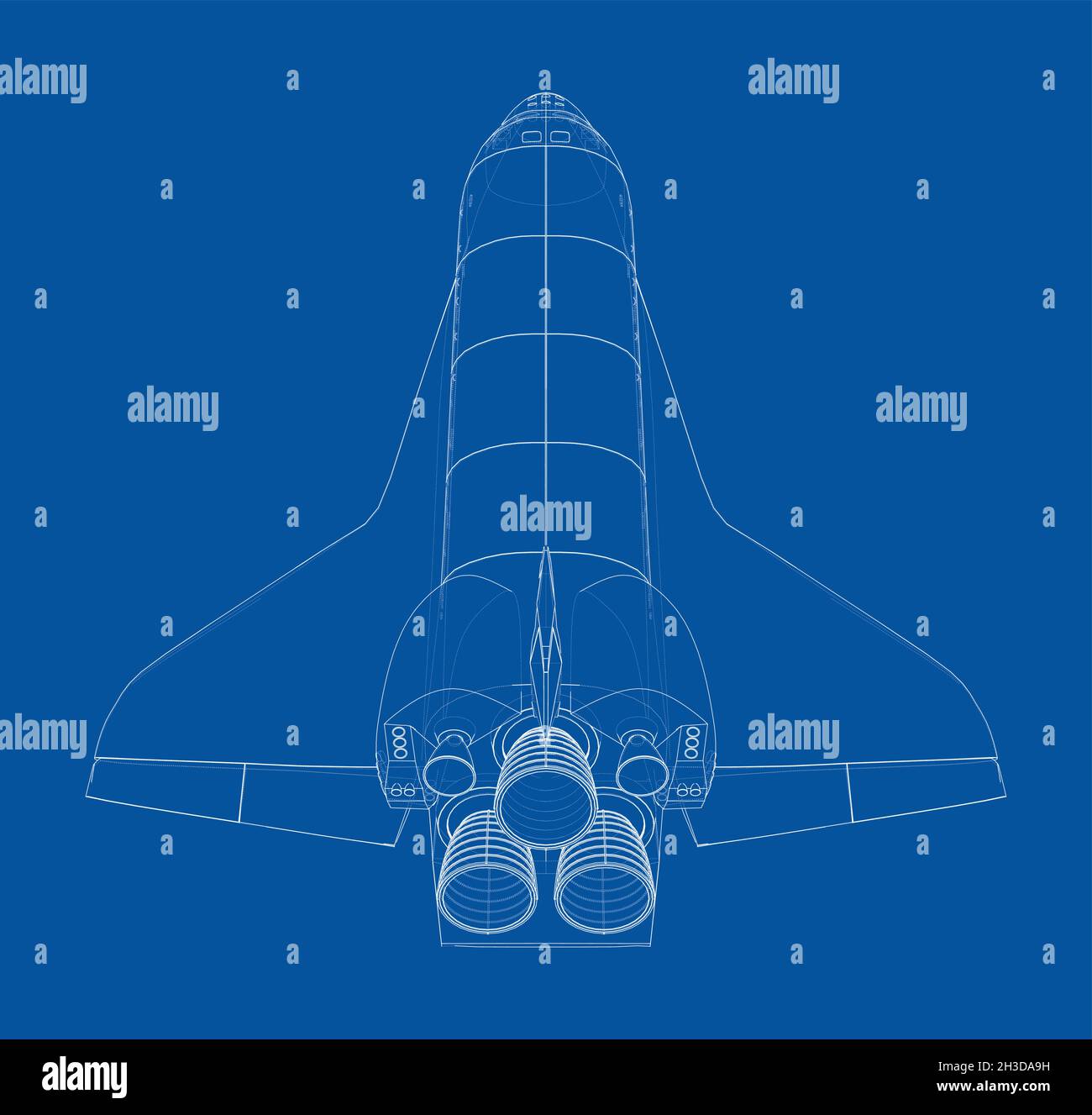 Space shuttle. Vector rendering of 3d Stock Vector Image & Art - Alamy