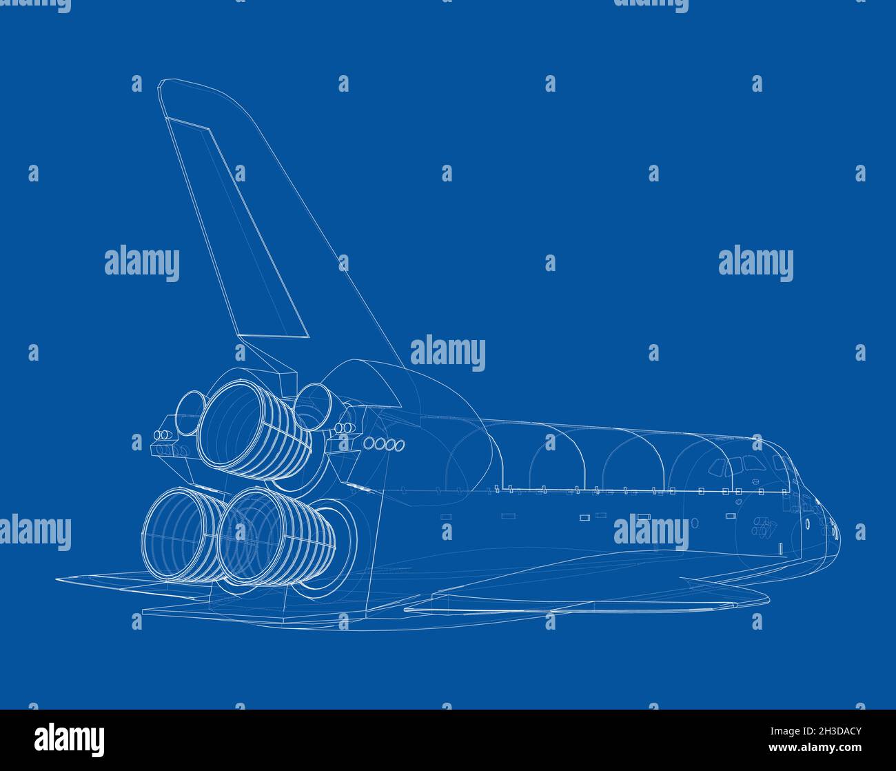 Space shuttle. Vector rendering of 3d Stock Vector Image & Art - Alamy