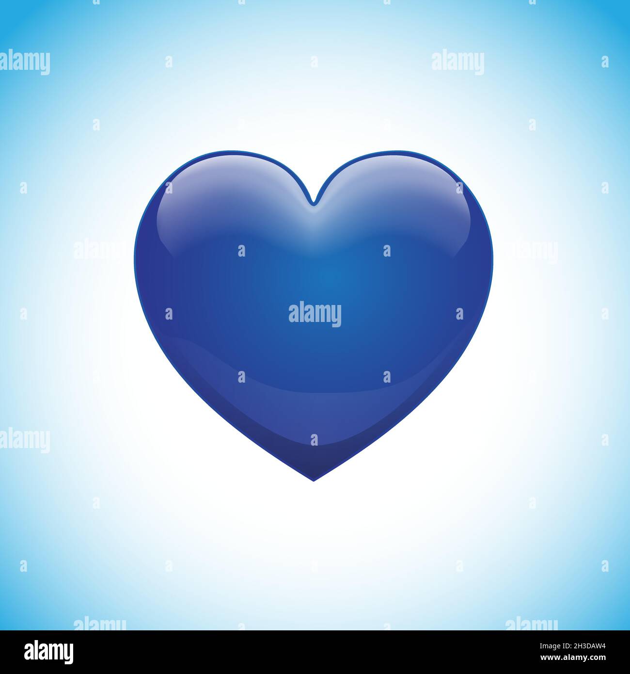 Vector sign shiny blue heart, sapphire, precious stone Stock Vector ...