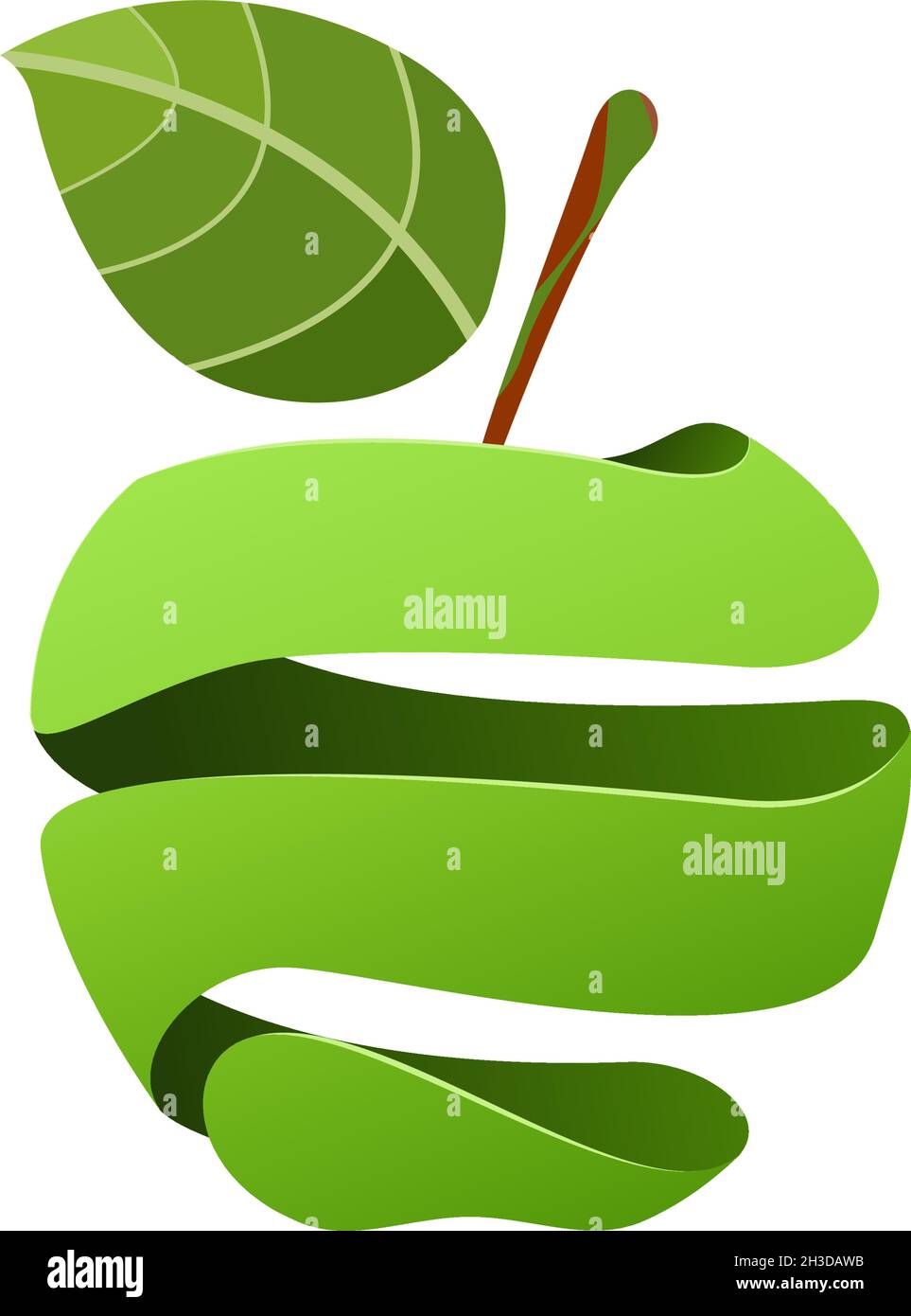 Vector sign peeled green apple Stock Vector Image & Art - Alamy