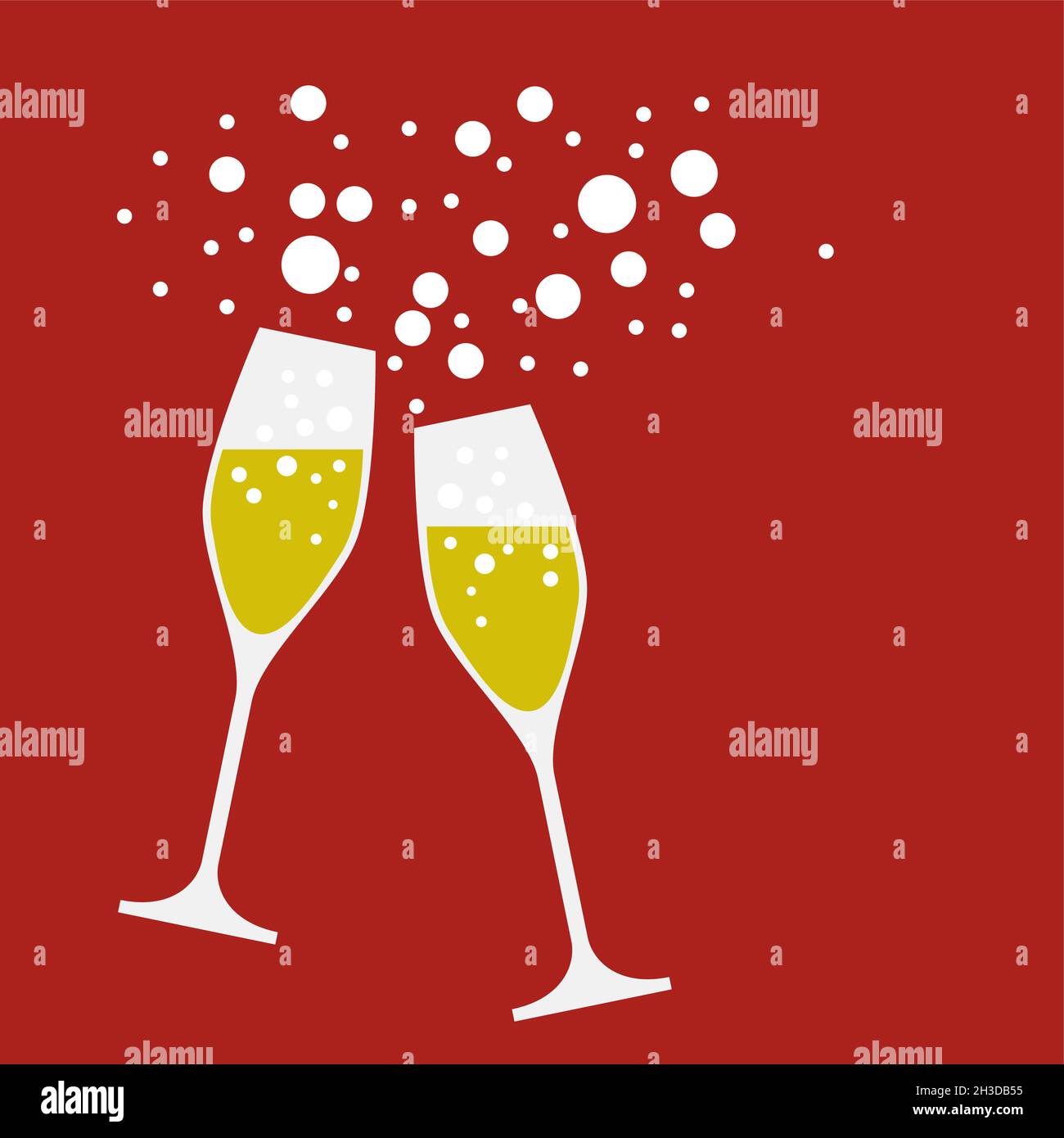 drink a toast to the party, vector on red background Stock Vector Image ...