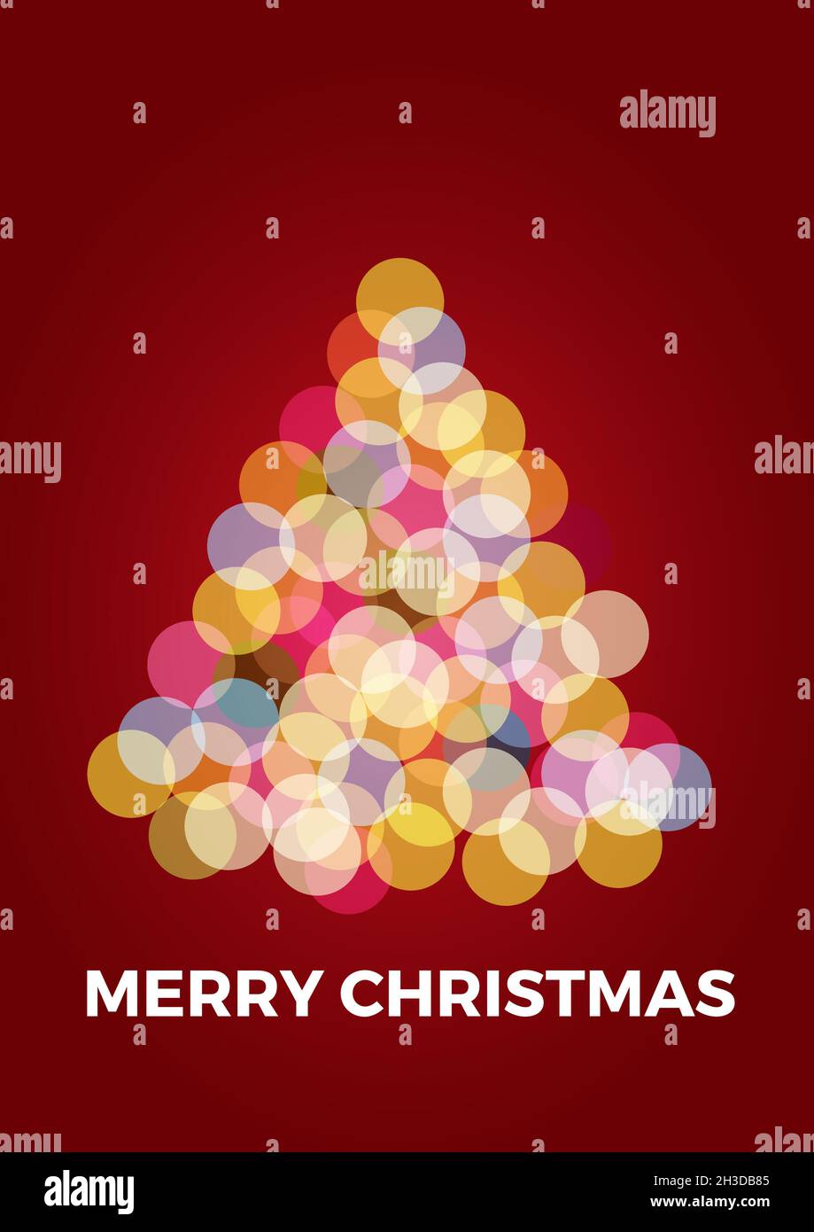 Abstract christmas tree, vertical greeting card Stock Vector Image ...