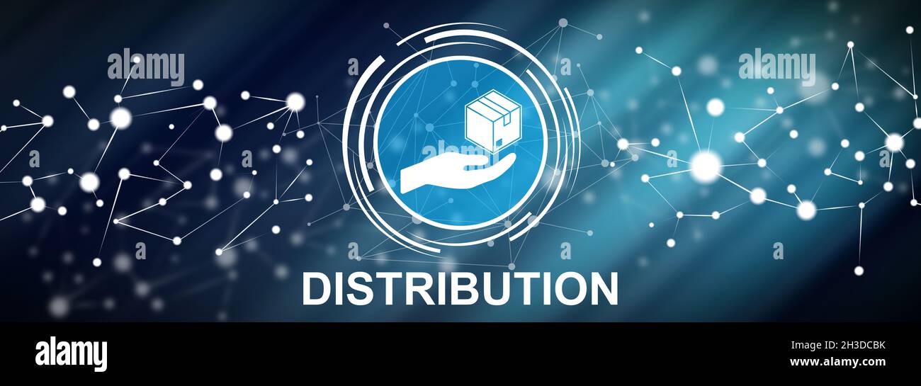 Illustration of a distribution concept Stock Photo - Alamy