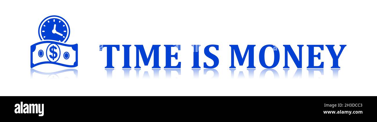 Illustration of a time is money concept Stock Photo - Alamy
