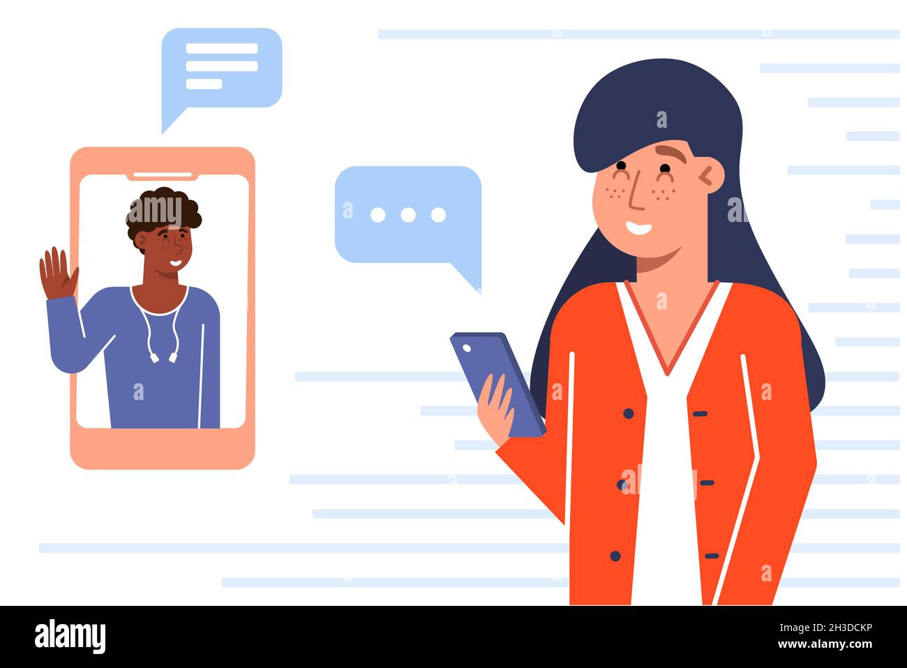 Female messenger Stock Vector Images - Alamy