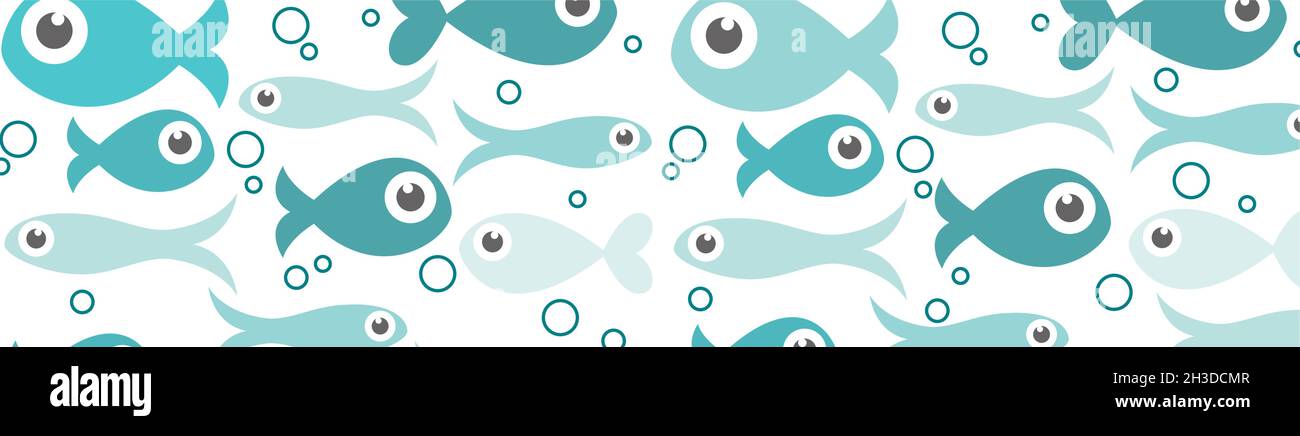 banner Fish swimming, vector abstract summer background, for poster or ...