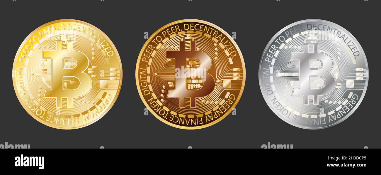 Bitcoin blockchain cryptocurrency gold coin icon Stock Vector Image ...