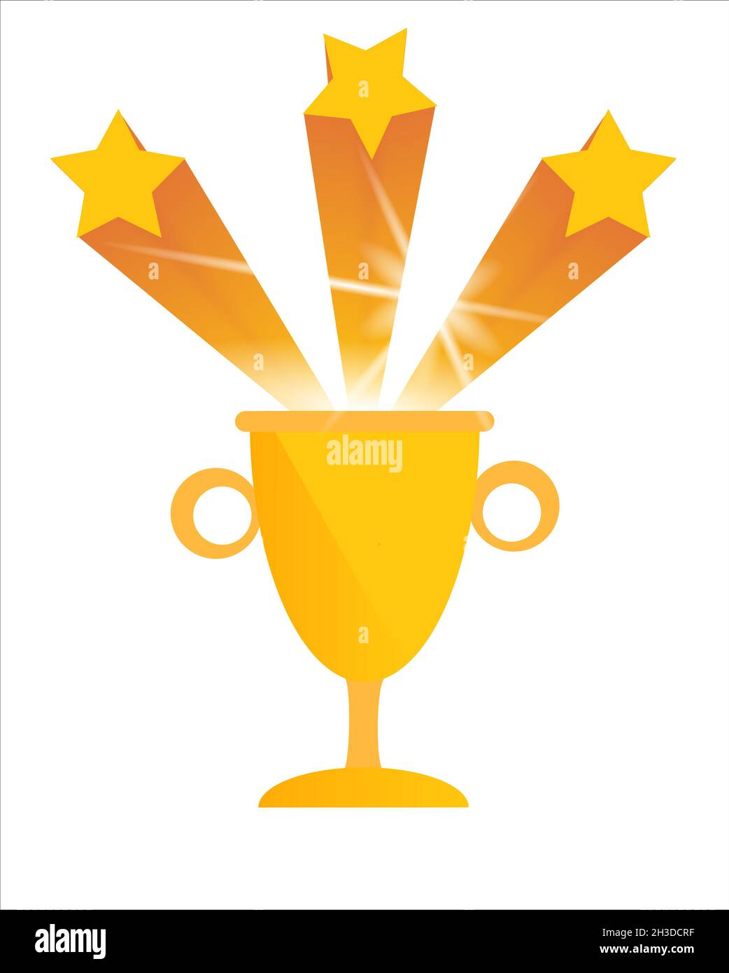 Award cup - vector template concept illustration in flat style. Star ...