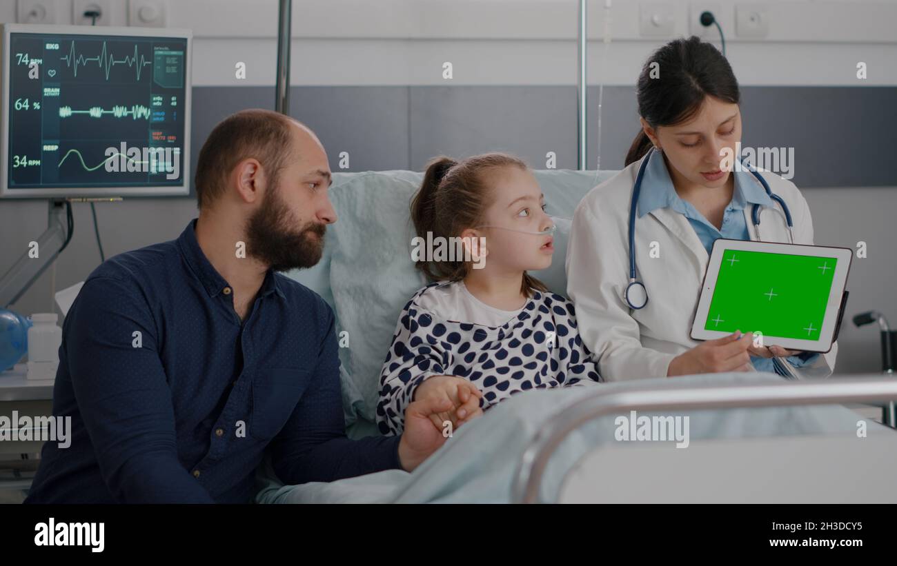 Pediatric doctor explaining sickness symptoms discussing surgery ...