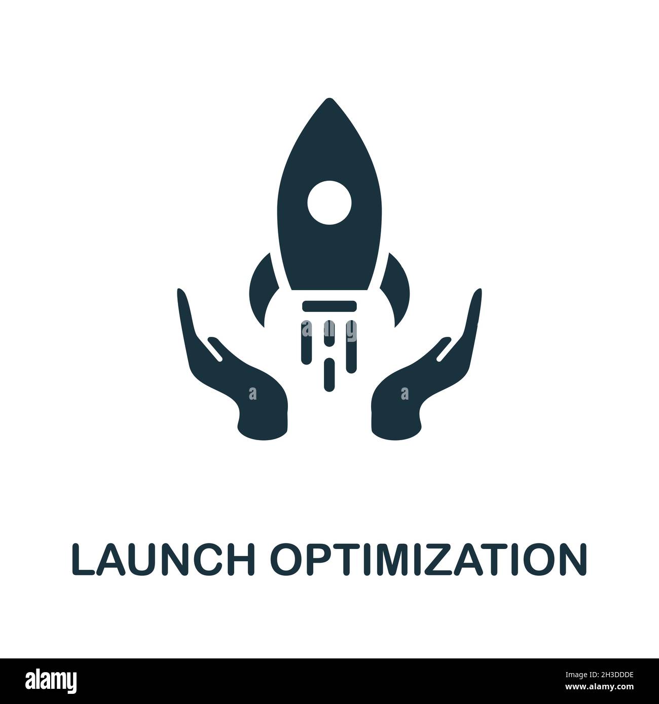 Launch Optimization Icon Monochrome Sign From Production Management Collection Creative Launch