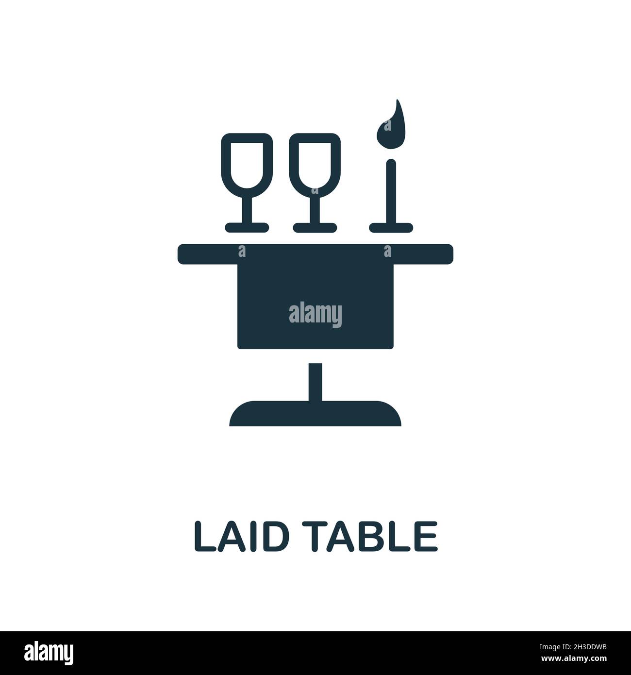 Laid Table icon. Monochrome sign from restaurant collection. Creative ...